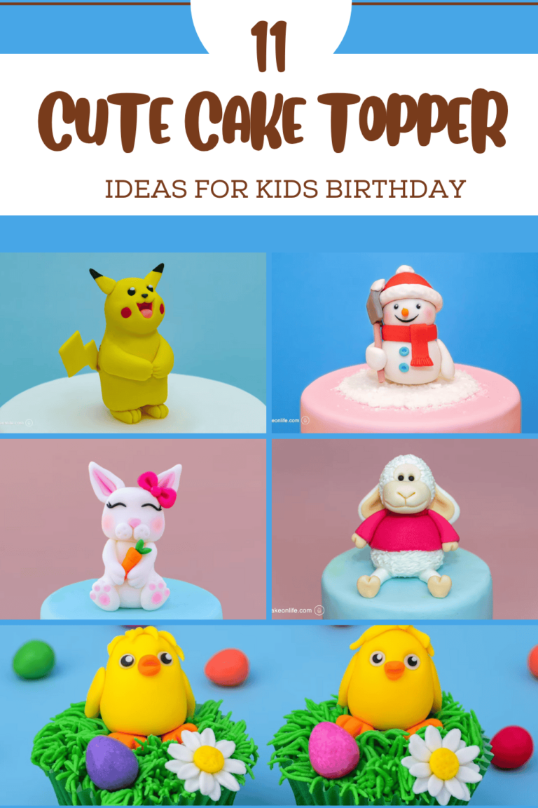 11 Cute Cake Topper Ideas For Kids Birthday Party (Tutorial)